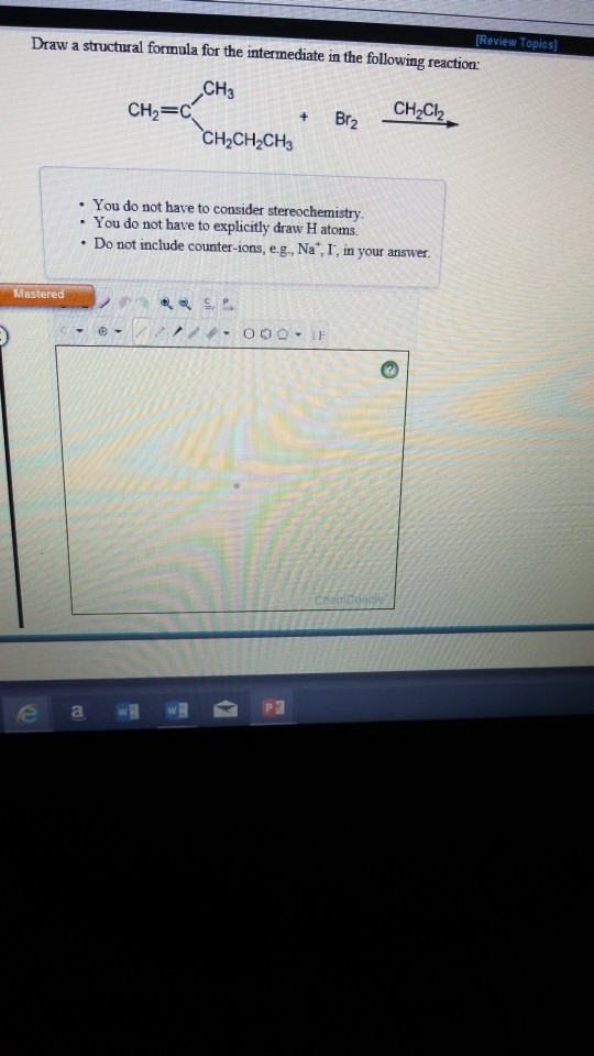Solved Review Topics Draw a structural formula for the | Chegg.com