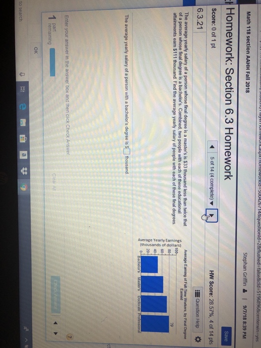 Solved Homework: Section 6.3 Homework core: 0 of 1 pt .3.9 | Chegg.com