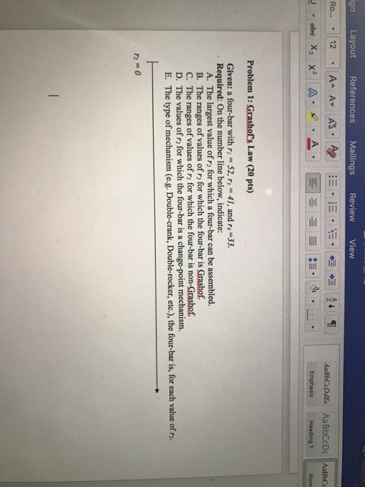 Solved Gn Layout References Mailings Review View Heading 1