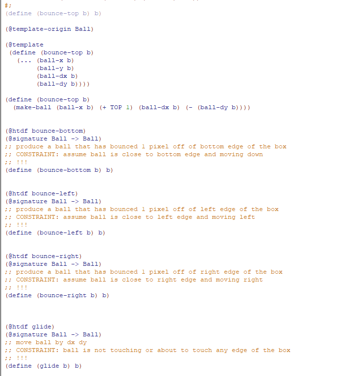 Solved (Qhtdf touch-top?) (Qsignature Ball -> Boolean) ; ; | Chegg.com