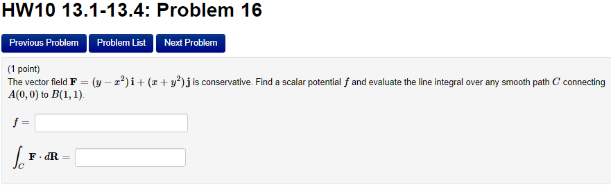 Solved HW10 13.1-13.4: Problem 16 Previous Problem Problem | Chegg.com