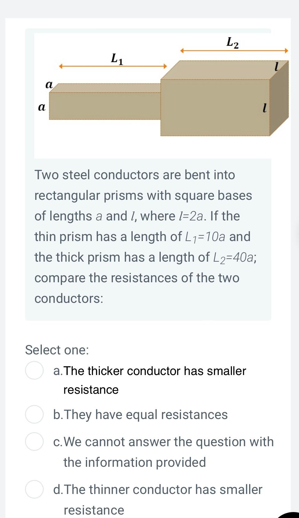 Solved Two steel conductors are bent into rectangular prisms | Chegg.com