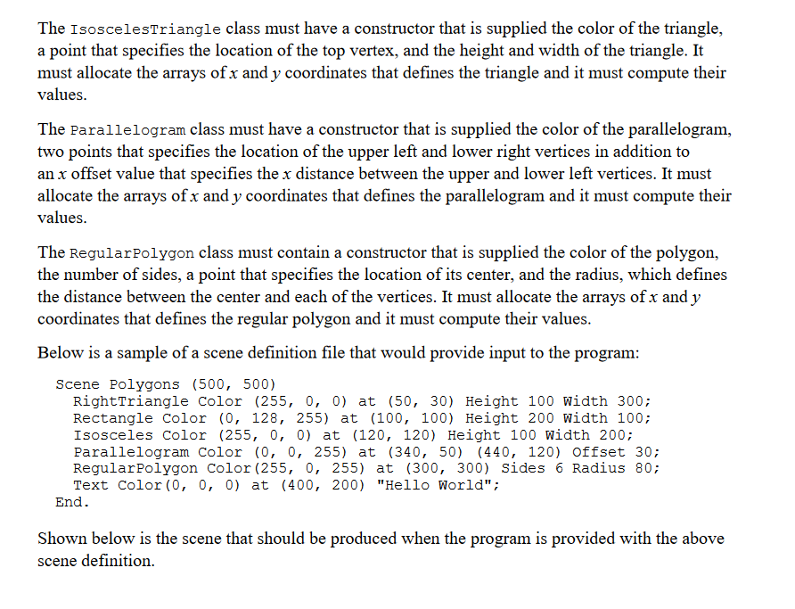 Solved The classes shown in black are included in the | Chegg.com
