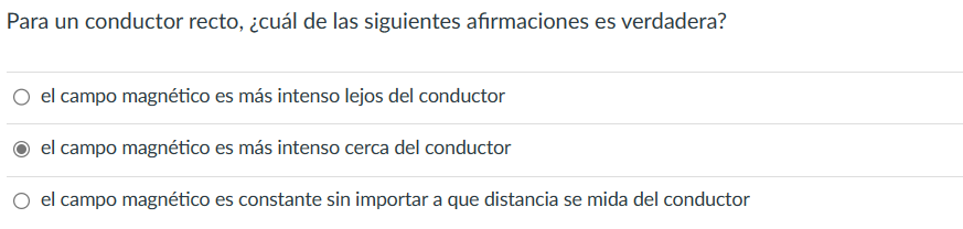 Solved Para un conductor recto, ¿cuál de las siguientes | Chegg.com