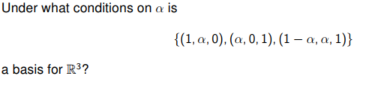 Solved Under what conditions on α is | Chegg.com
