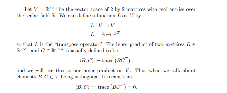 Solved Let V = R2x2 be the vector space of 2-by-2 matrices | Chegg.com