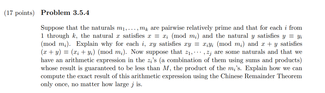 Solved Suppose that the naturals m1,…,mk are pairwise | Chegg.com