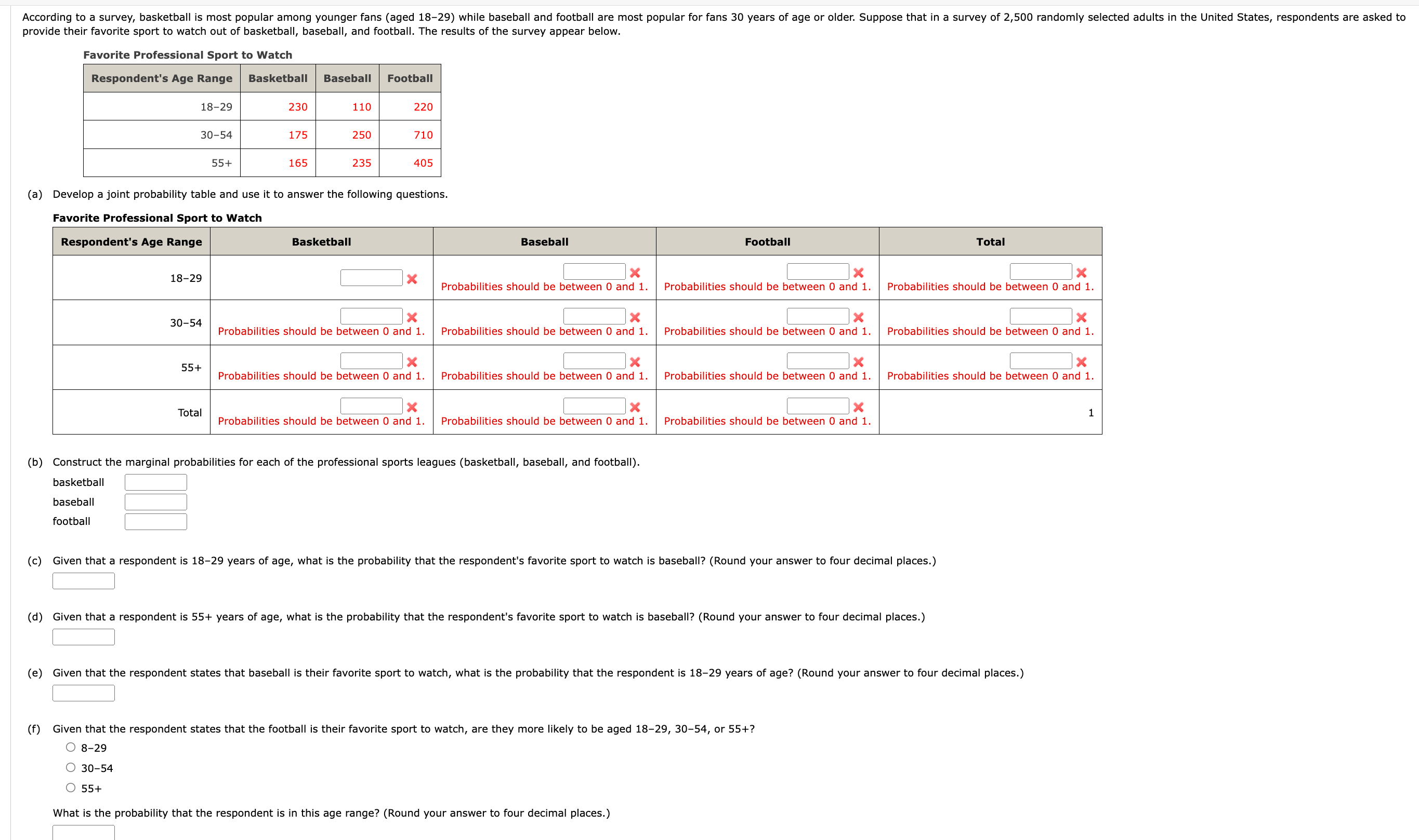 Solved (a) Develop a joint probability table and use it to | Chegg.com