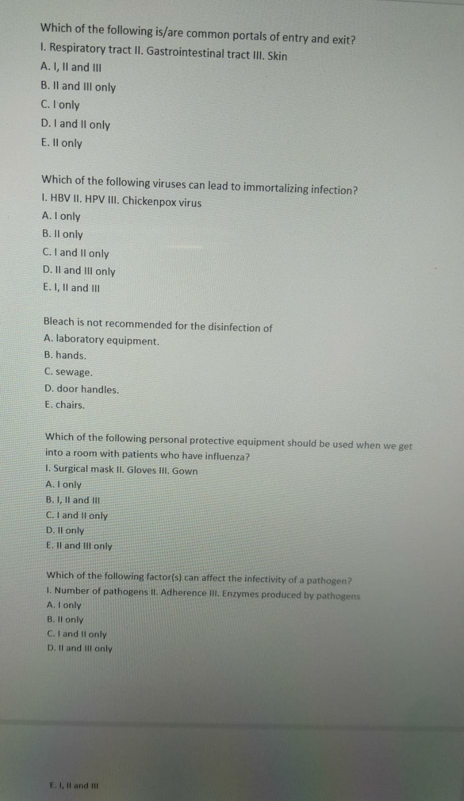 Solved Which of the following is/are common portals of entry | Chegg.com