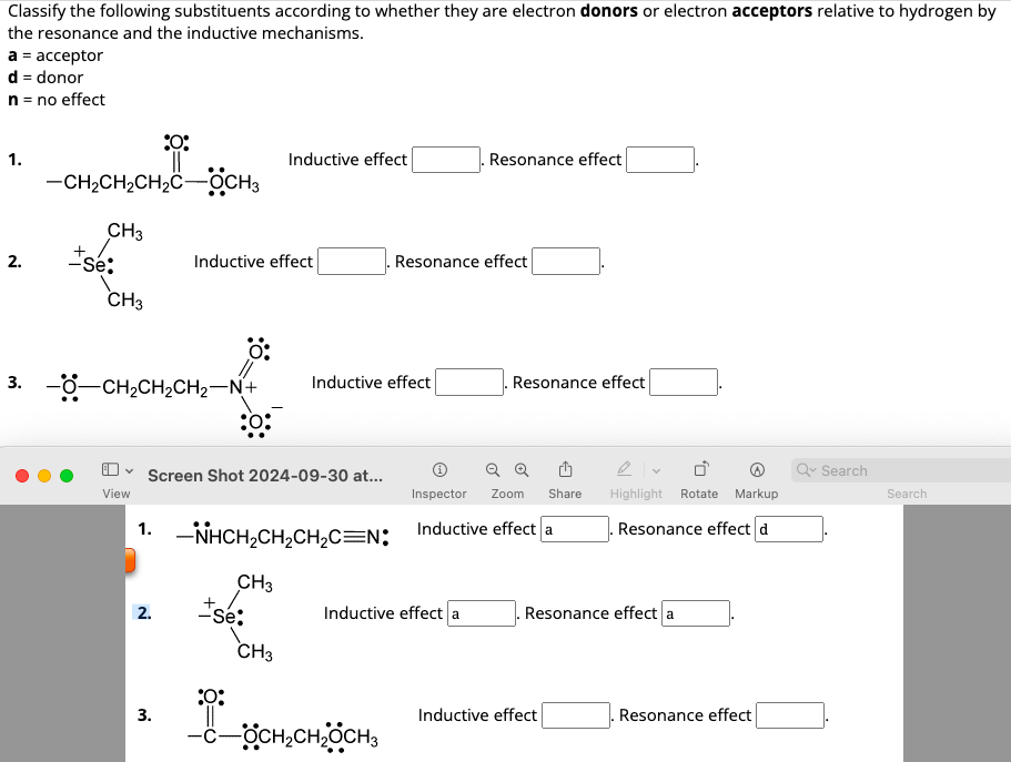 Solved -N∼HCH2CH2CH2C-=N ﻿:Inductive effectInductive effect. | Chegg.com