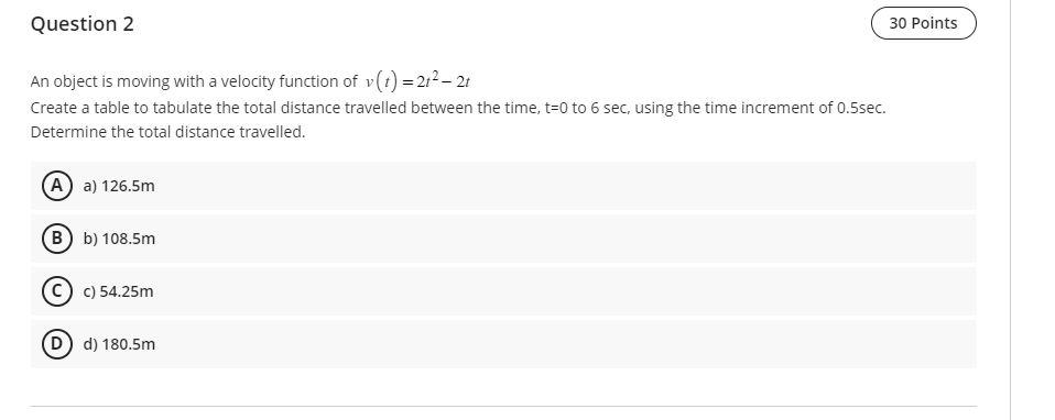 Solved An object is moving with a velocity function of | Chegg.com