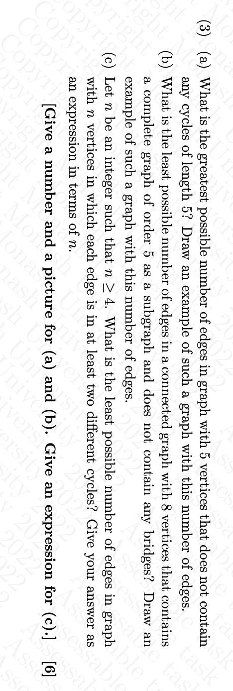Solved 3) (a) What is the greatest possible number of edges | Chegg.com