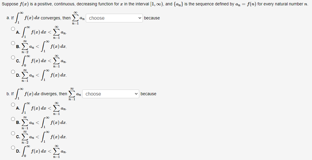 Solved Suppose f(x) is a positive, continuous, decreasing | Chegg.com