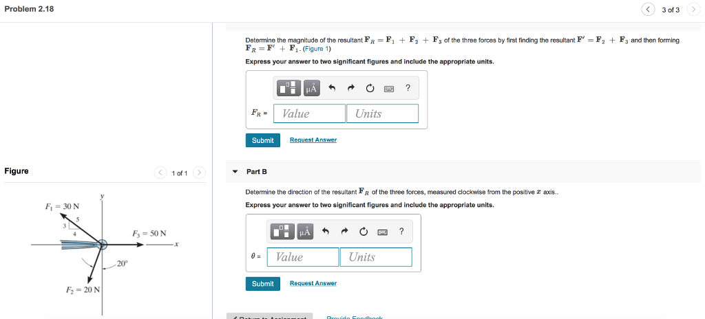 Solved Problem 2.18 3 of 3 Determine the magnitude of the | Chegg.com