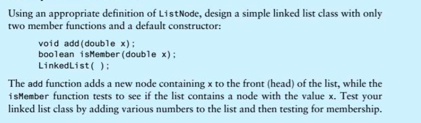 Using an appropriate definition of ListNode, design a | Chegg.com