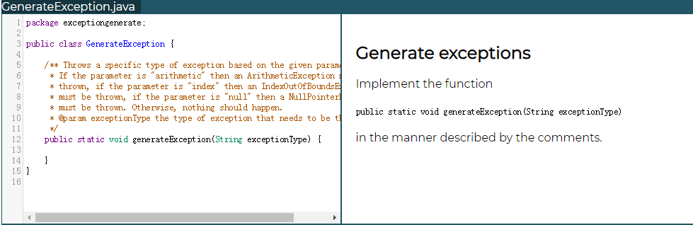 Solved Generate Exceptionjava 1 Package Exceptiongenerate