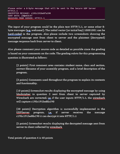 Solved Programming question 4 (40 points) The main task of | Chegg.com