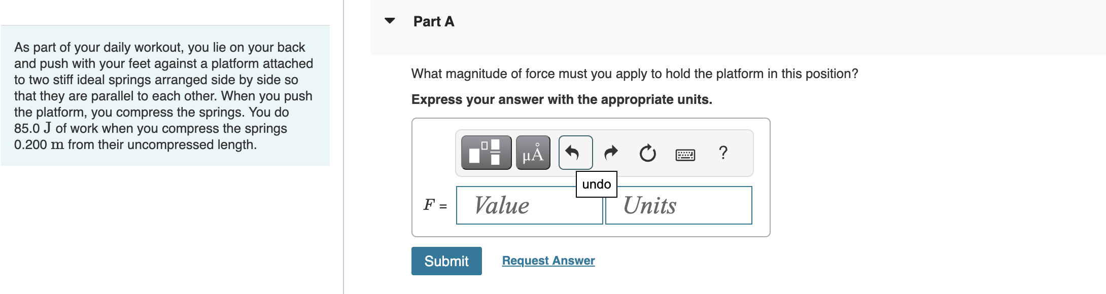 Solved As part of your daily workout, you lie on your back | Chegg.com