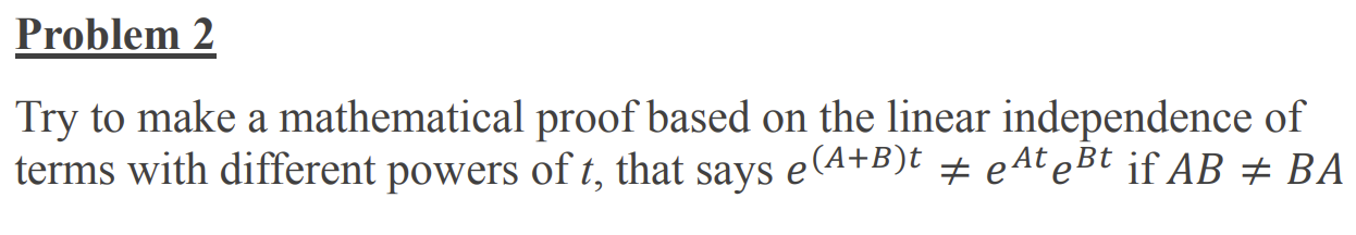 Solved Try to make a mathematical proof based on the linear | Chegg.com