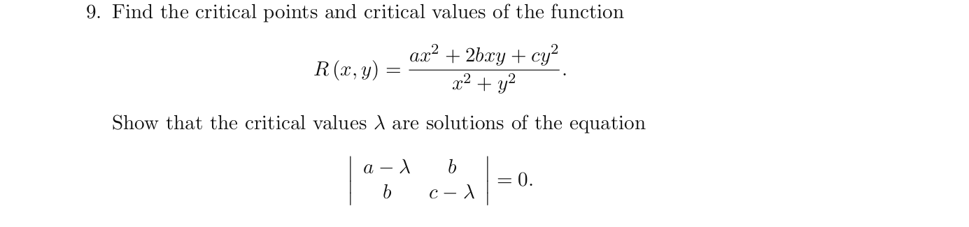 Solved 9. Find the critical points and critical values of | Chegg.com Solved 9. Find the critical points and critical values of | Chegg.com