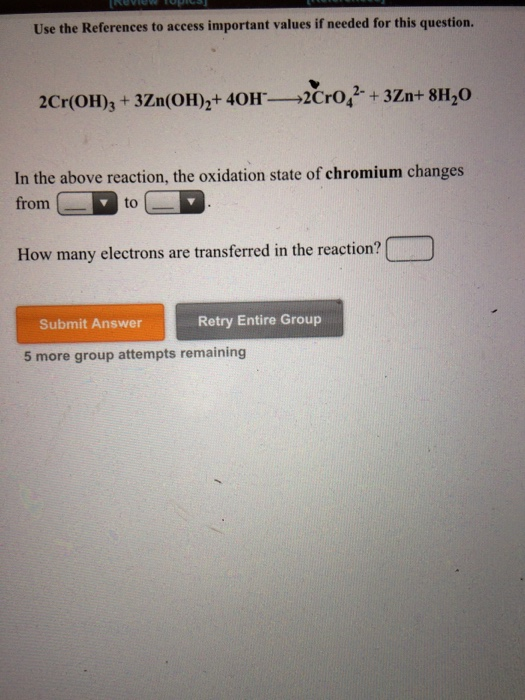 Solved In the above redox reaction, use oxidation numbers to | Chegg.com