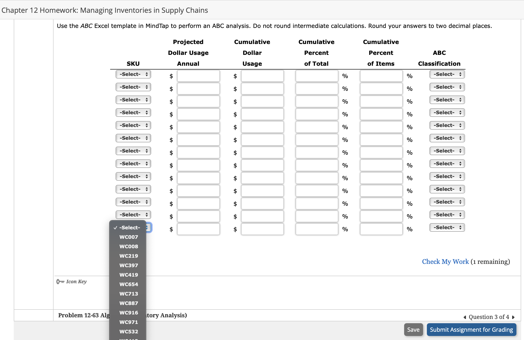 Chapter 12 Homework: Managing Inventories in Supply | Chegg.com