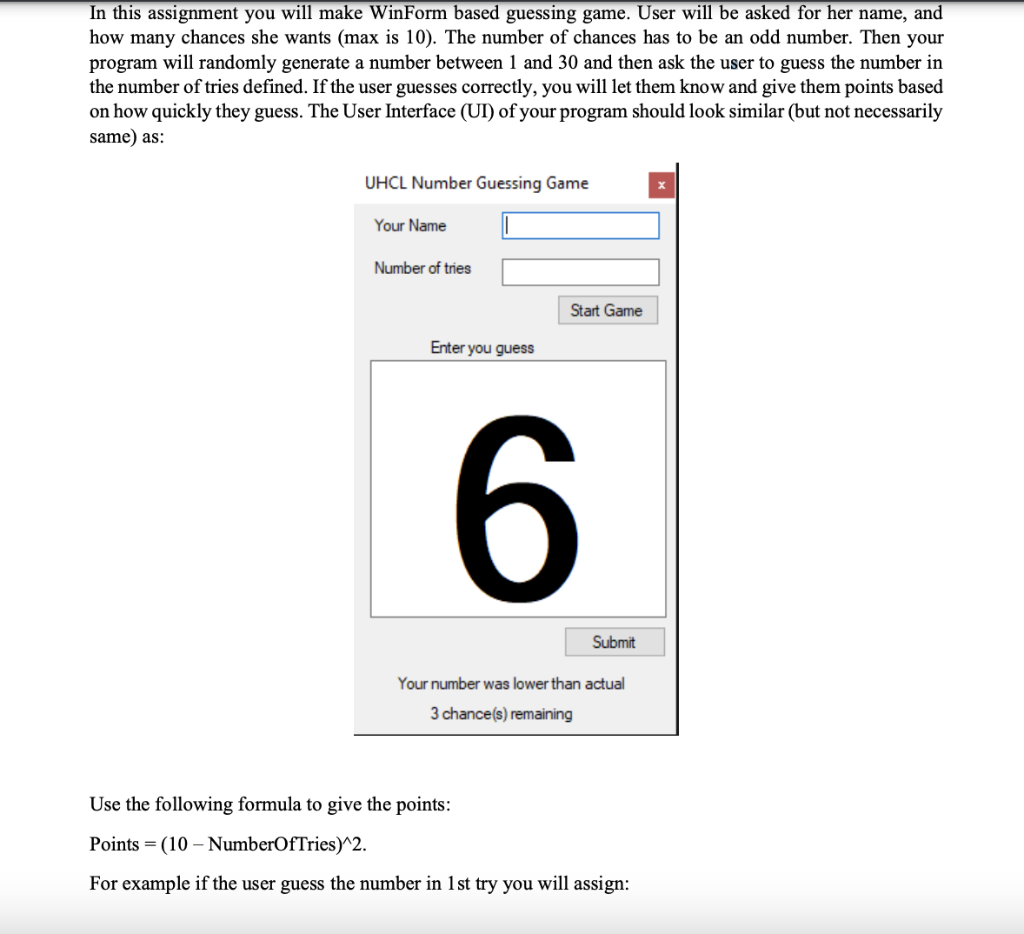 Solved In this assignment you will make WinForm based | Chegg.com