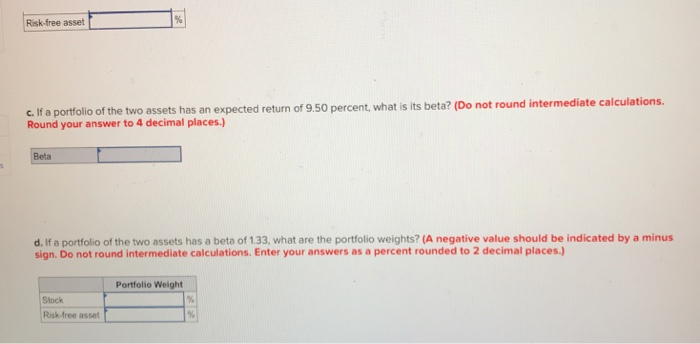 Solved Problem 12-10 Portfolio Weights (LO4, CFA2) A stock | Chegg.com