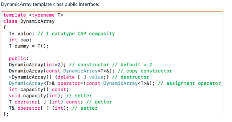 Solved PA Page 1 1 Write And Test An Array Class | Chegg.com