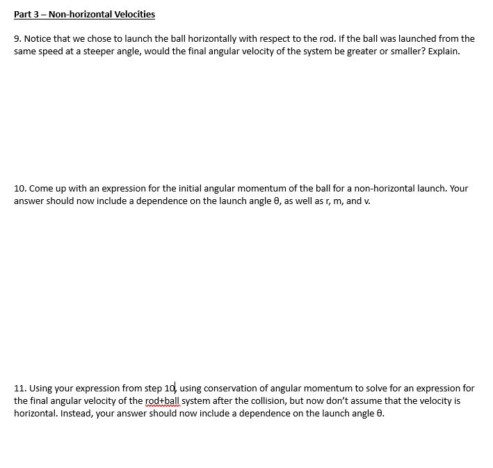 Solved Part 3 - Non-horizontal Velocities 9. Notice that we | Chegg.com