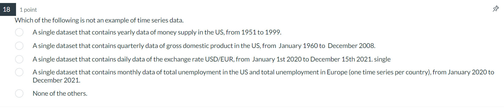 Solved 1 point Which of the following is not an example of | Chegg.com