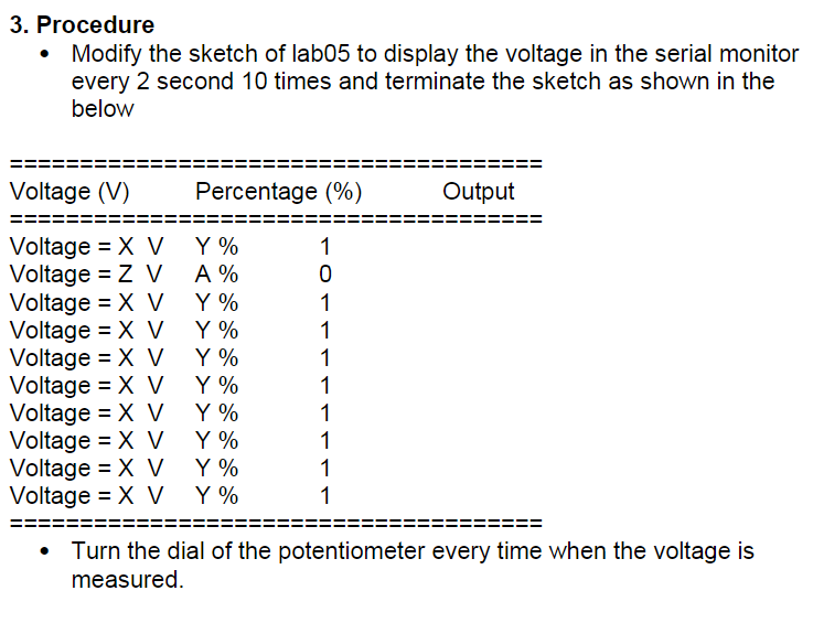 Solved Analog_input_with_potentiometer | Arduino 1.8.12 | Chegg.com