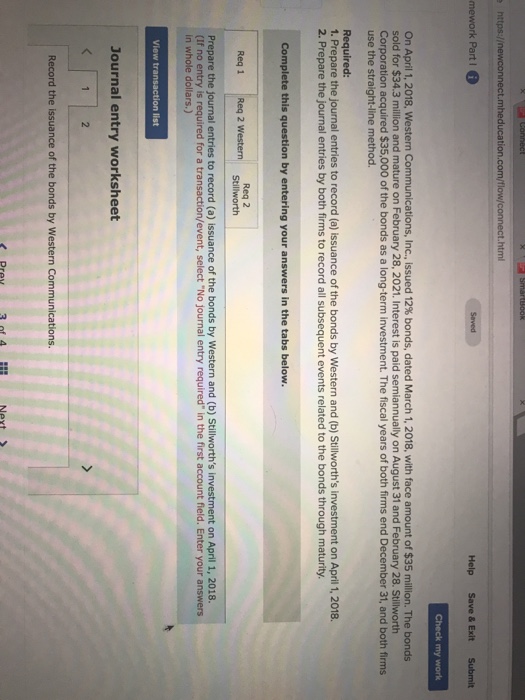 Solved https://n nnect.mheducat mework Part I Help Save& | Chegg.com