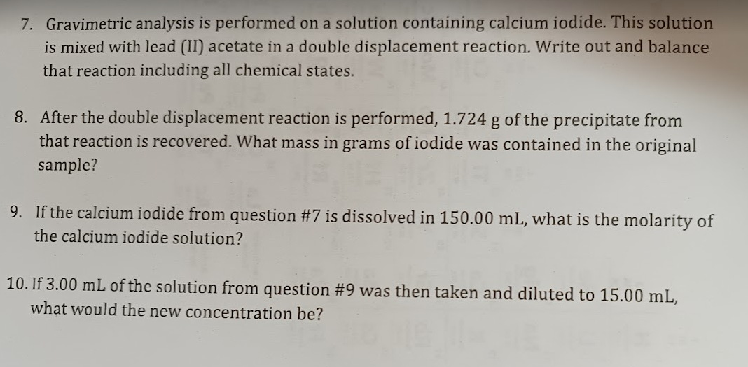 Solved Gravimetric analysis is performed on a solution | Chegg.com