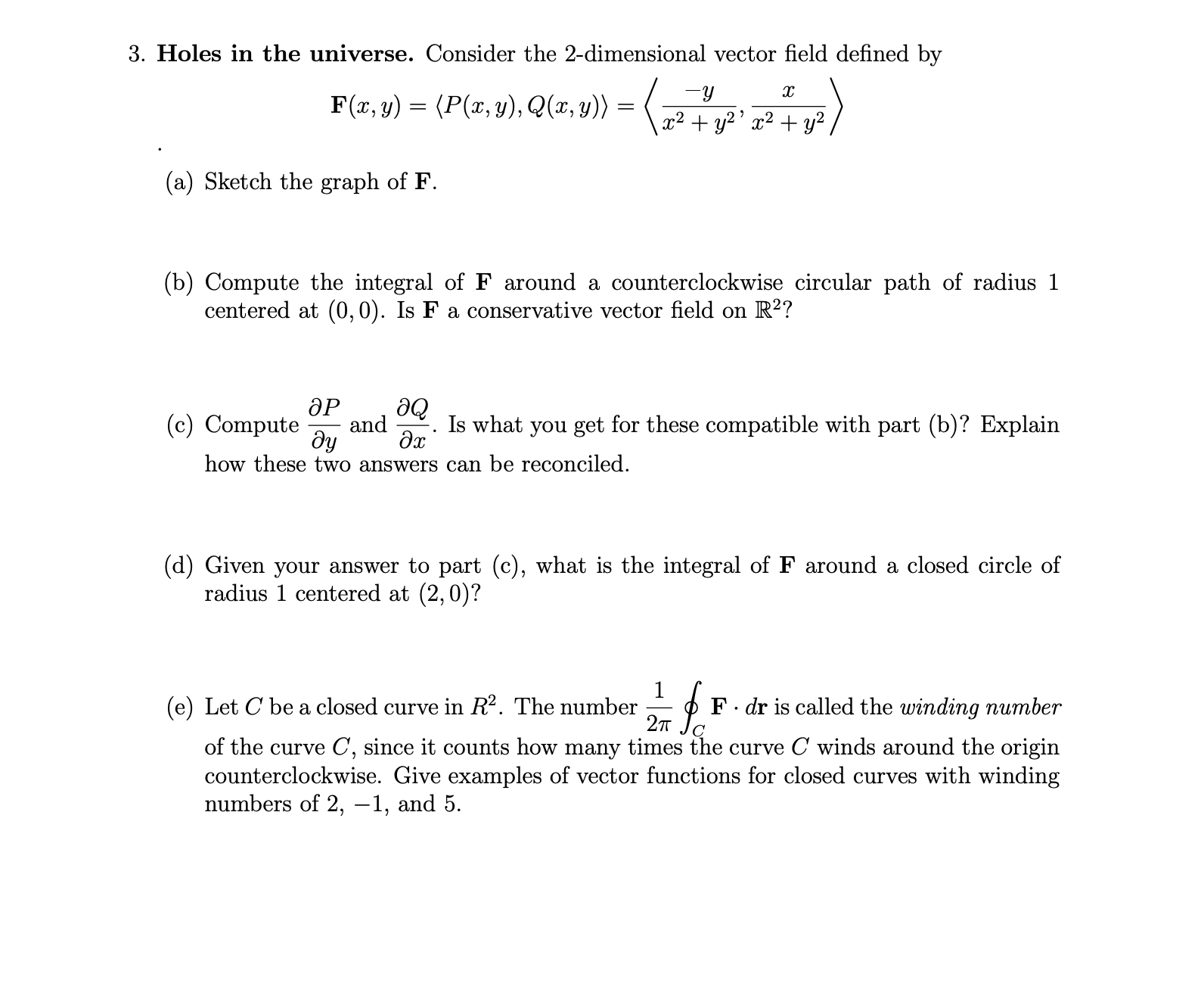 Solved Holes in ﻿the universe. Consider the 2-dimensional | Chegg.com