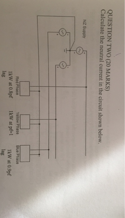 Solved QUESTION TWO (20 MARKS) Calculate the neutral current | Chegg.com