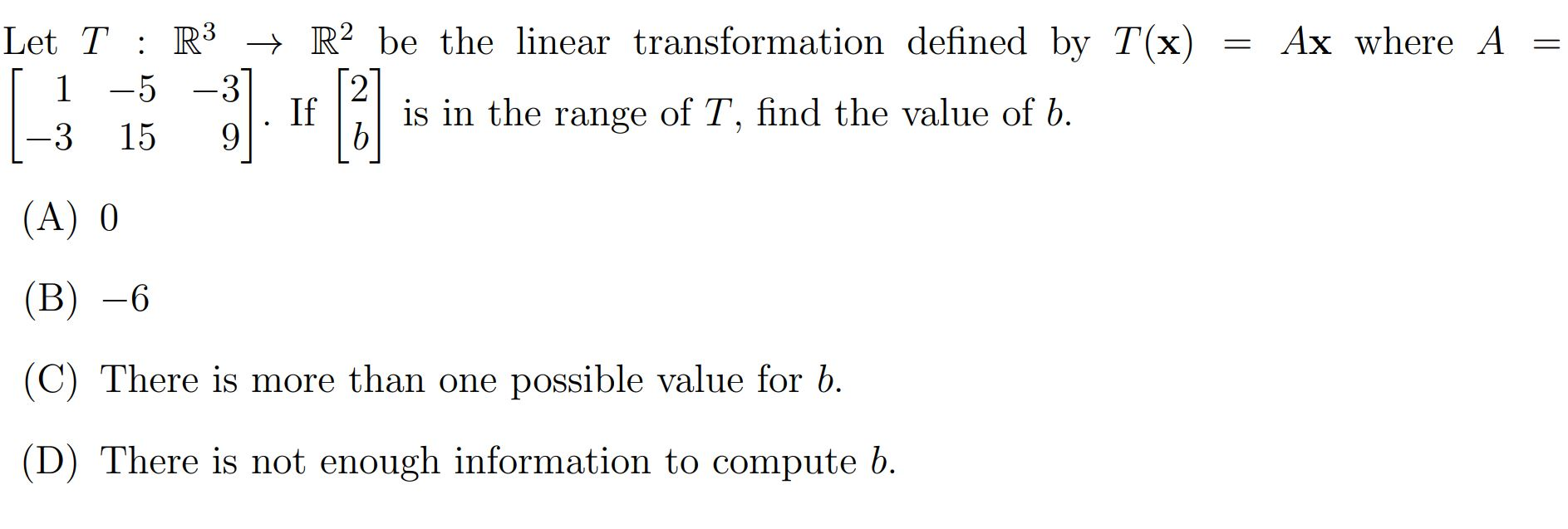 Solved fined the valikoned by F(x) = 4 Let T : R3 + R2 be | Chegg.com