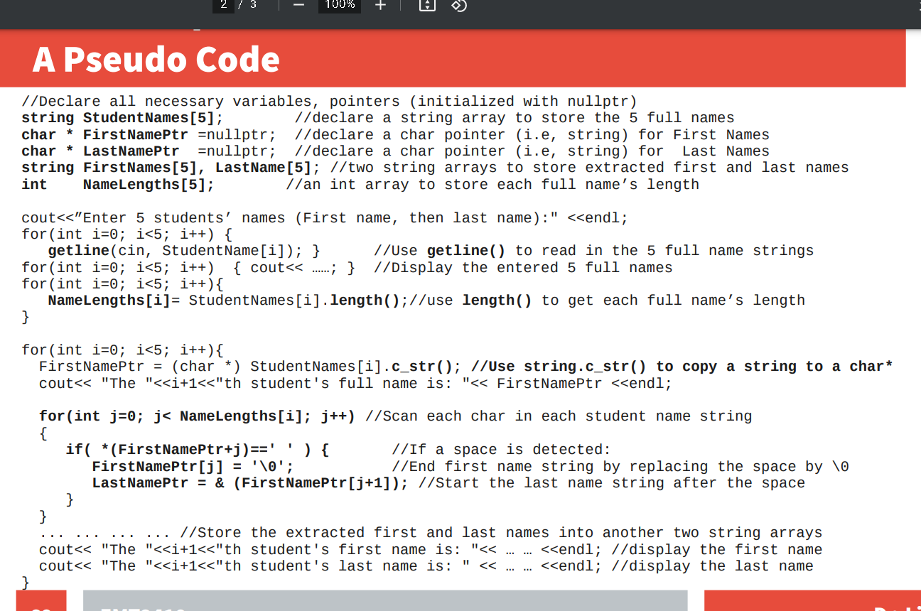 Solved Objectives - Extract First and Last Names from a Full | Chegg.com