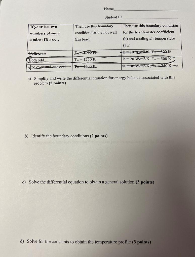 Solved Problem 4: Rectangular Fin Problem (25 Points) Your | Chegg.com