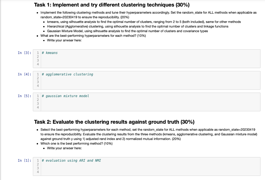 Assignment 3 Clustering And Dimensionality Reduction 