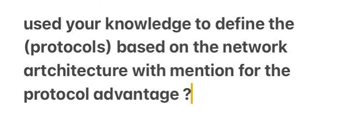 Solved used your knowledge to define the (protocols) based | Chegg.com