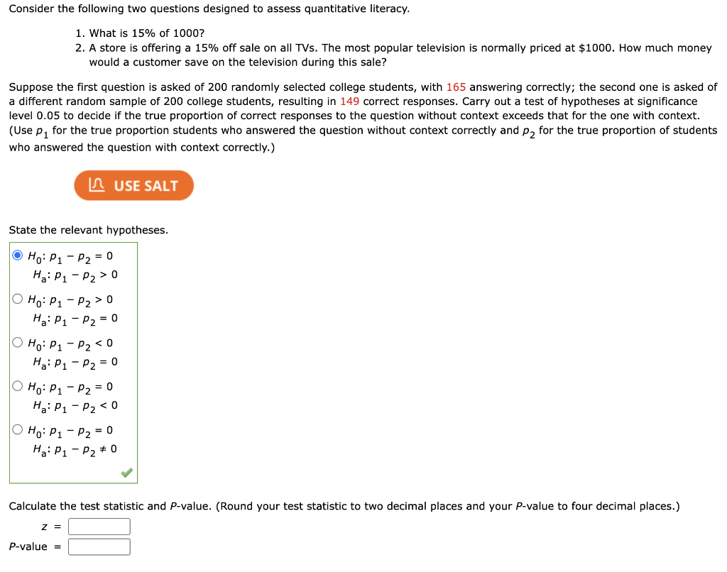 Solved Consider the following two questions designed to | Chegg.com