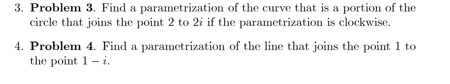 Solved 3. Problem 3. Find a parametrization of the curve | Chegg.com