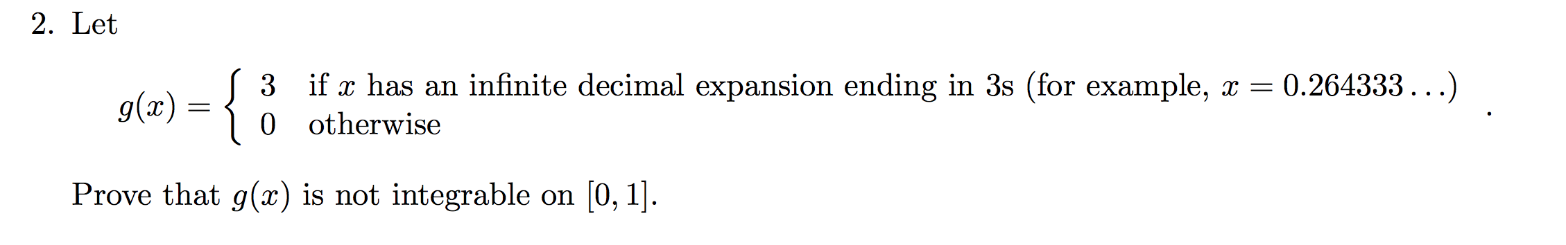 Solved 2. Let s 3 if x has an infinite decimal expansion | Chegg.com