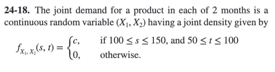 Solved 24-18. The joint demand for a product in each of 2 | Chegg.com