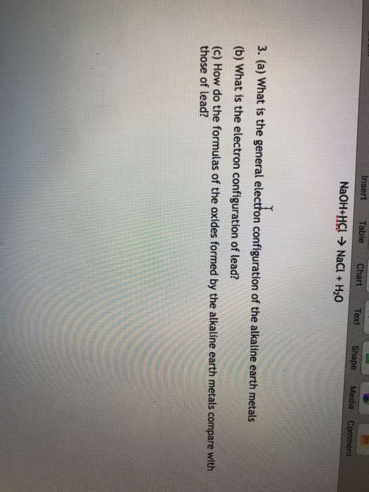 Solved Insert Table Chart Text Shape Media Comment NaOH-HGl | Chegg.com