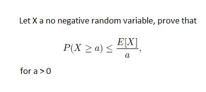 Solved Let X a no negative random variable, prove that P(X ≥ | Chegg.com