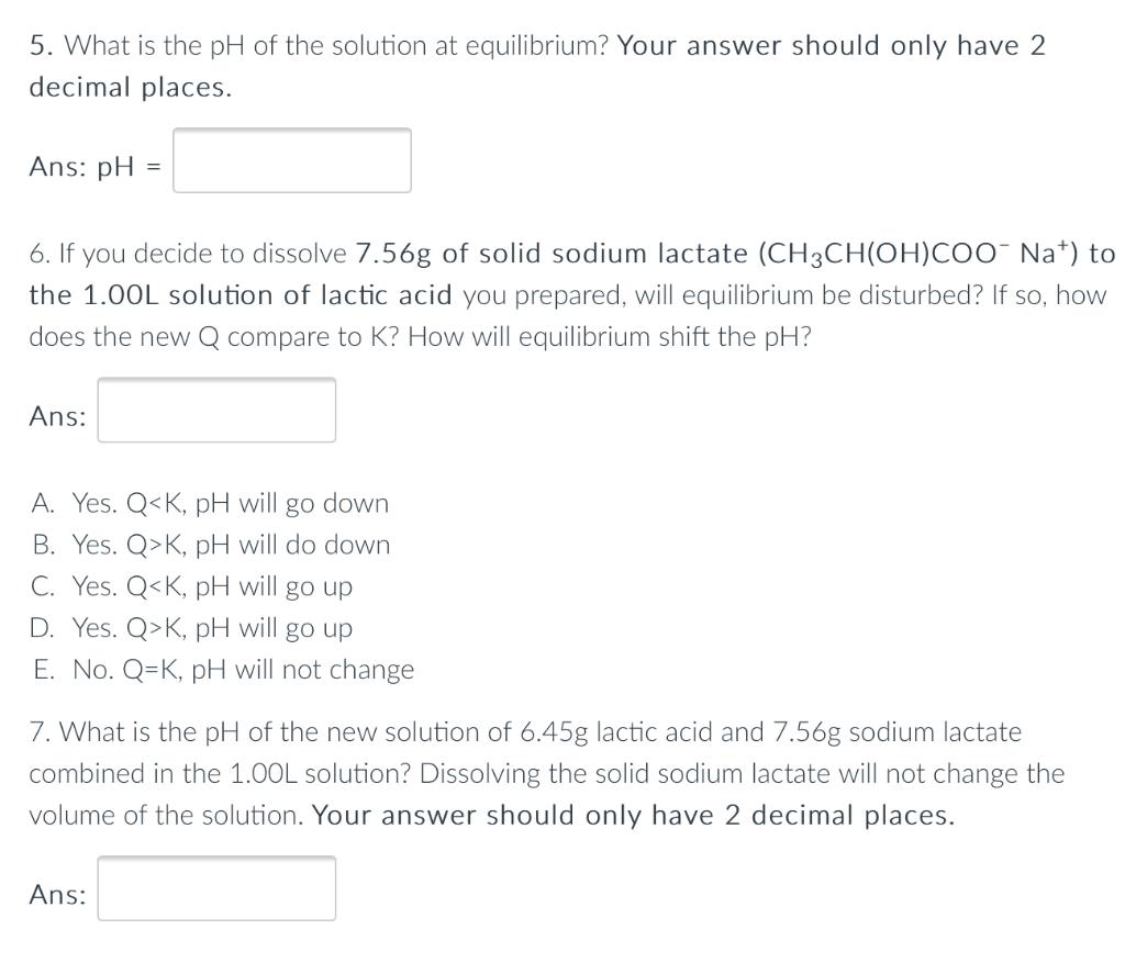 Solved A dilute lactic acid solution was prepared by | Chegg.com