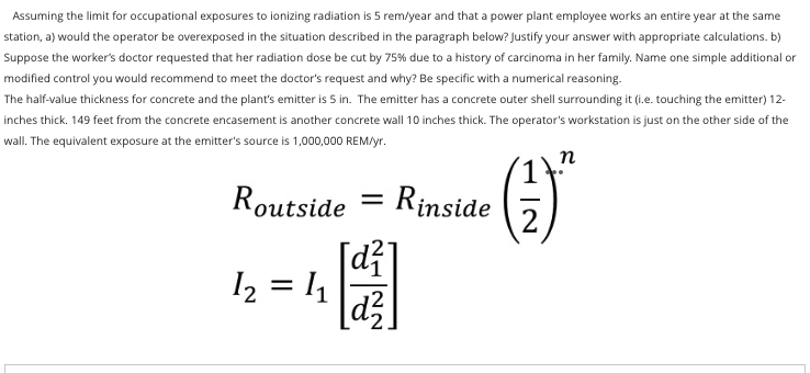 Solved wall. The equivalent exposure at the emitter's source | Chegg.com