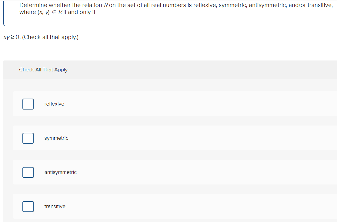 Solved Determine Whether The Relation R On The Set Of All